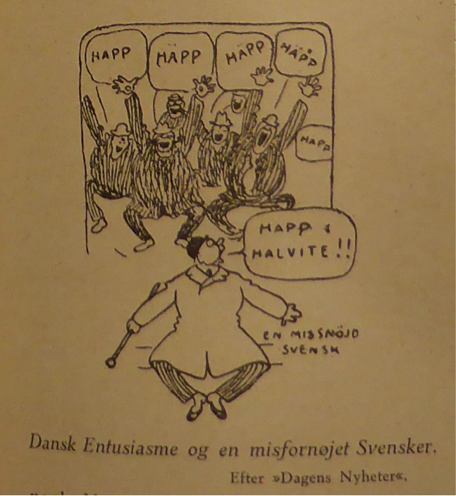 Swedish cartoon reprinted in “Sports-Magasinet” showing a Swedish ...
