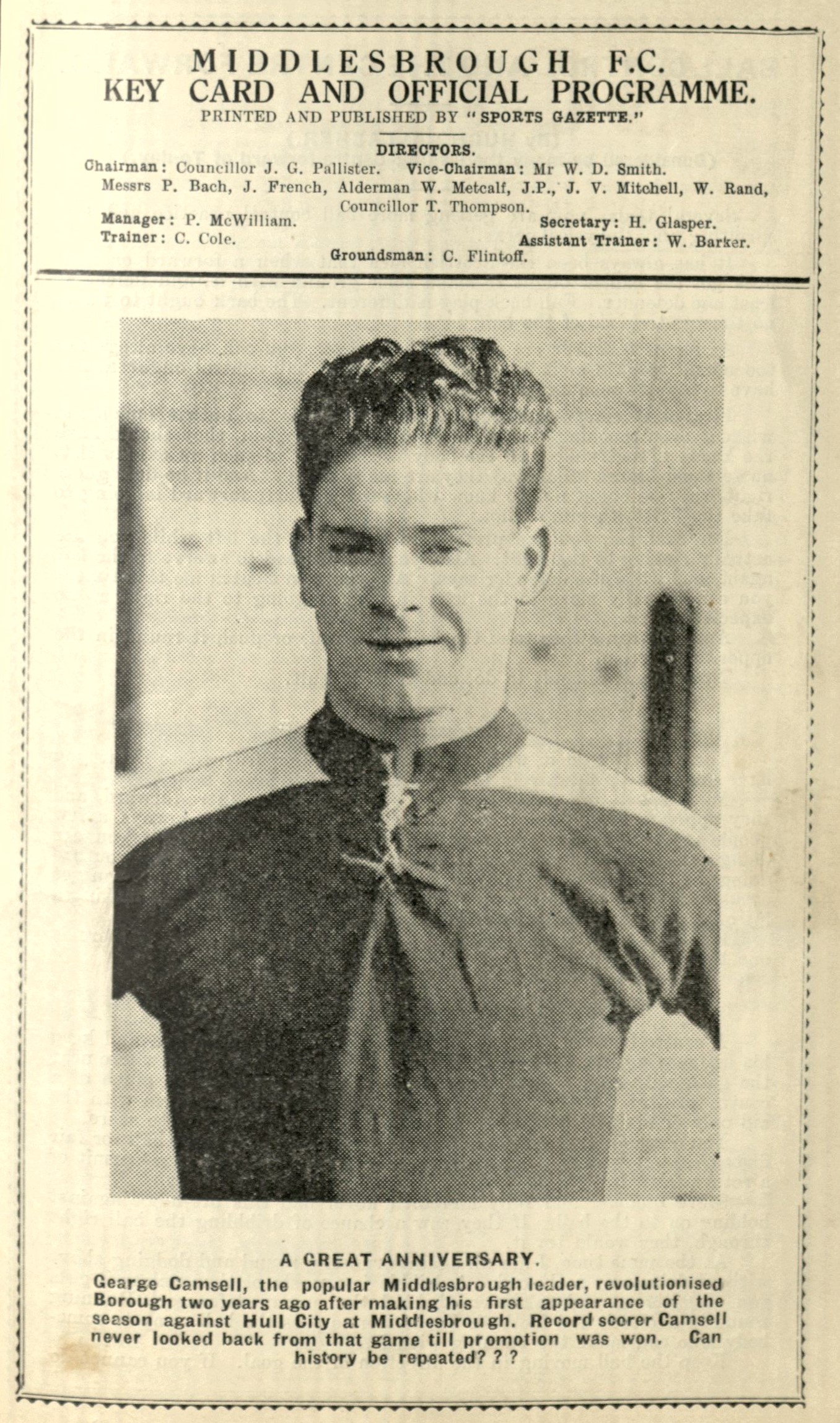 Revisiting Interwar Ayresome Park a century on and the legend of George ...